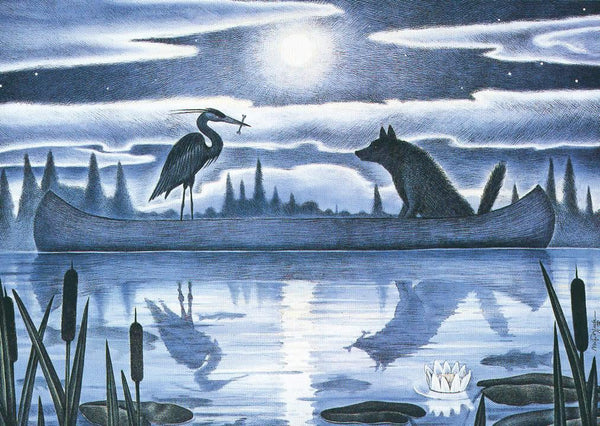heron-wolf-note-card – frame of mind mt